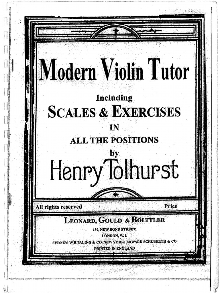 Modern Violin Tutor - Henry Tolhurst | PDF