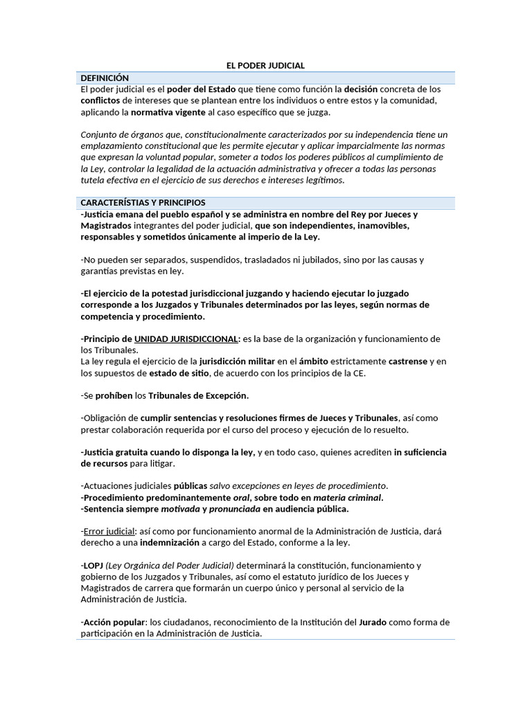 El Poder Judicial | PDF