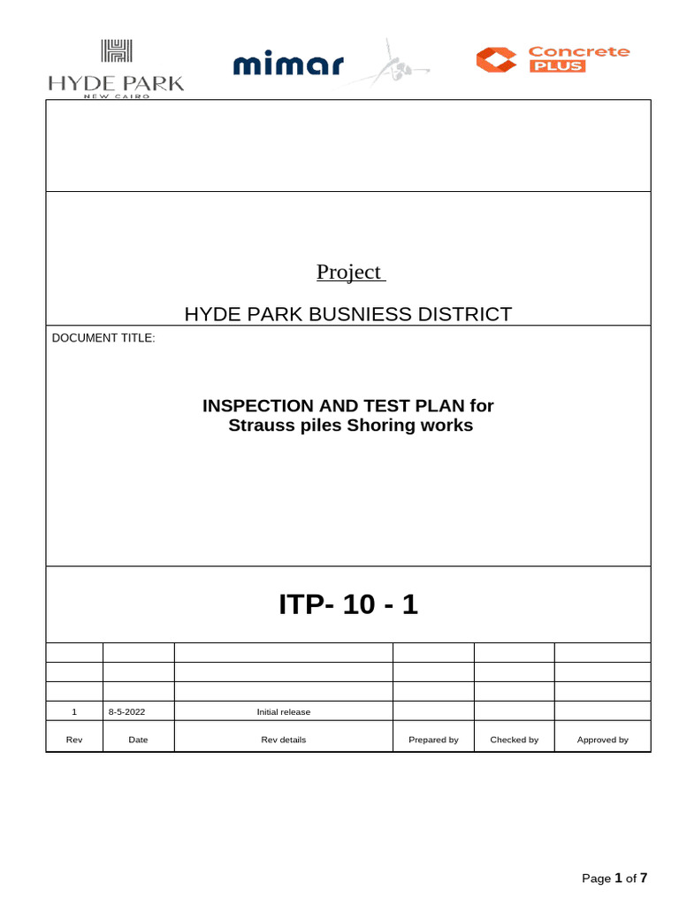 ITP For Strauss PILES | PDF