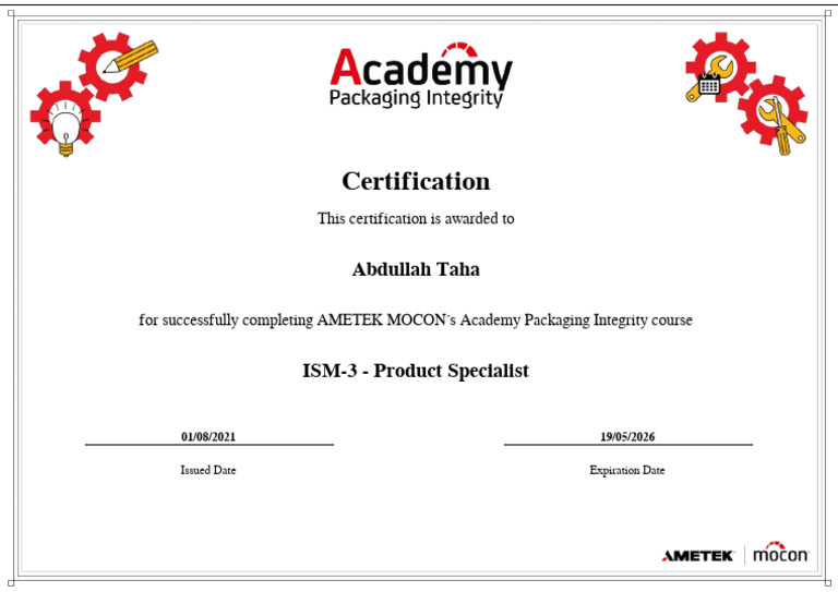 Certification ISM 3 - Product Specialist GreenFields | PDF