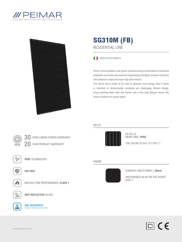 Caracteristicas Captador Peimar | PDF