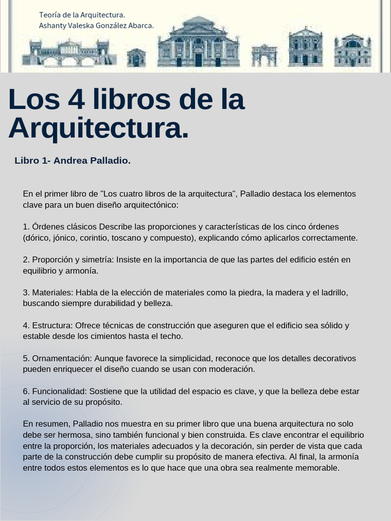 Los Cuatro Libros de Arquitectura | PDF | Hogar, jardinería y bricolaje