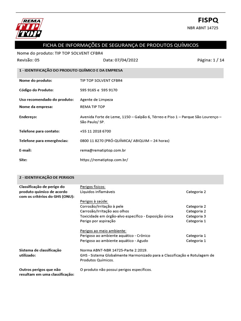Solvente CF BR4 | PDF