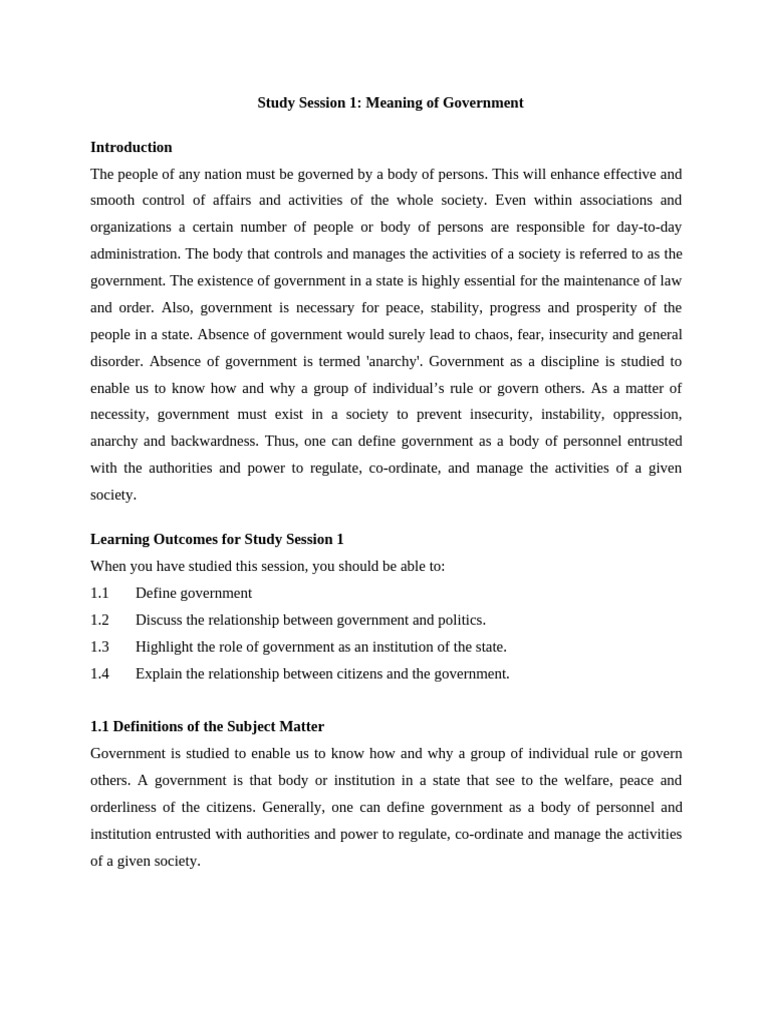 Study Session 1 | PDF