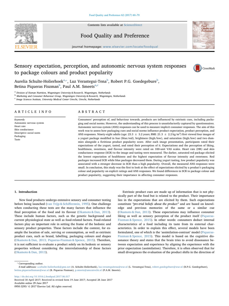 Food Quality and Preference | PDF