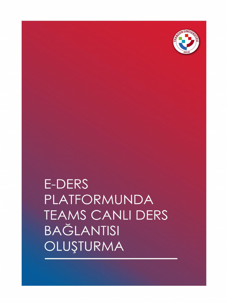 MSTeamsCanlı Ders Olusturma | PDF