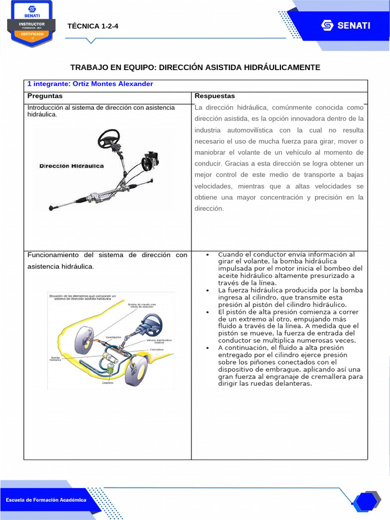 Dirección Hidráulica: Guía Básica | PDF | Direccion | Bomba