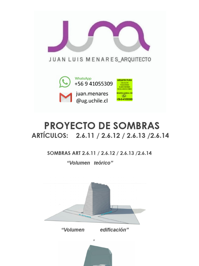 Estudios de Cabida, Proyecto de Sombras, ARICA | PDF