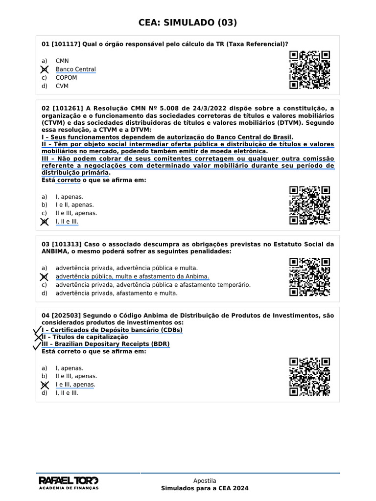 Simulado 3 Editado Respostas | PDF