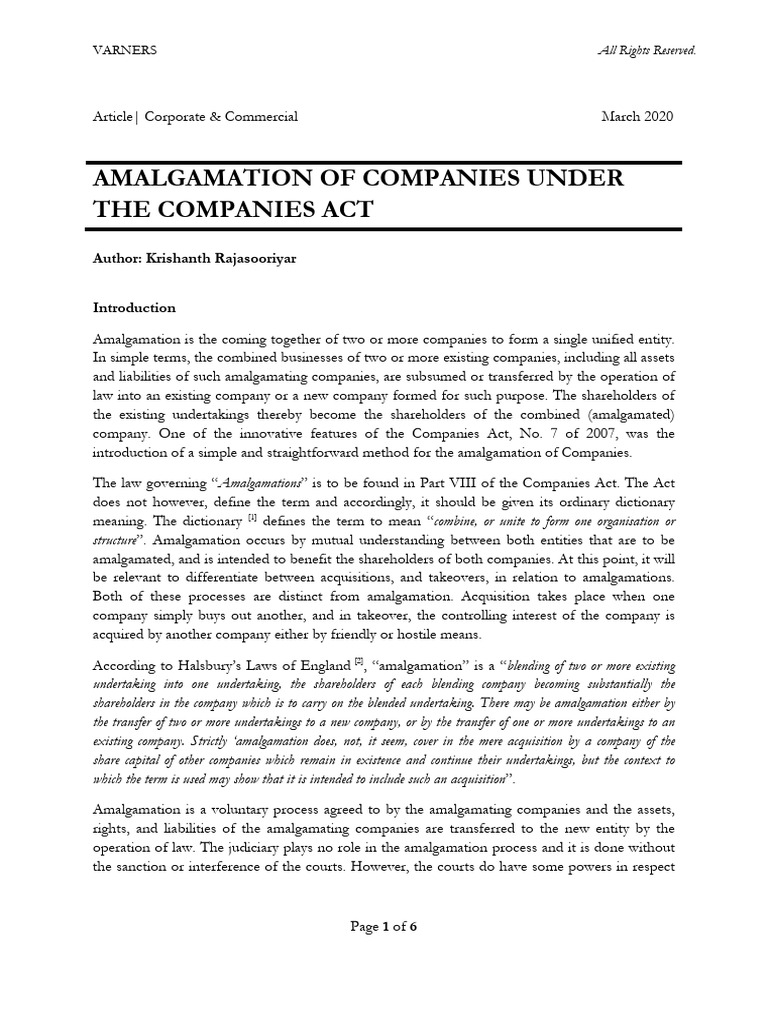 Article Amalgamation | PDF