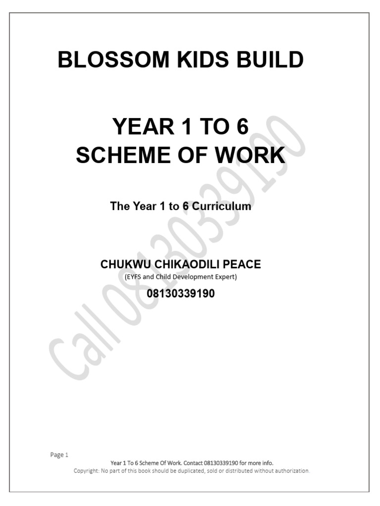 Primary 1-6 Scheme of Work | PDF