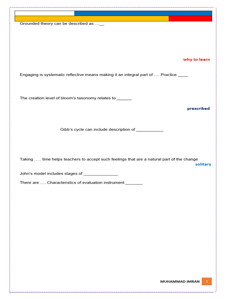 EDU406 Current Mcqs | PDF