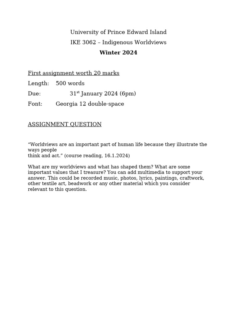 3062 Assignment 2024 | PDF