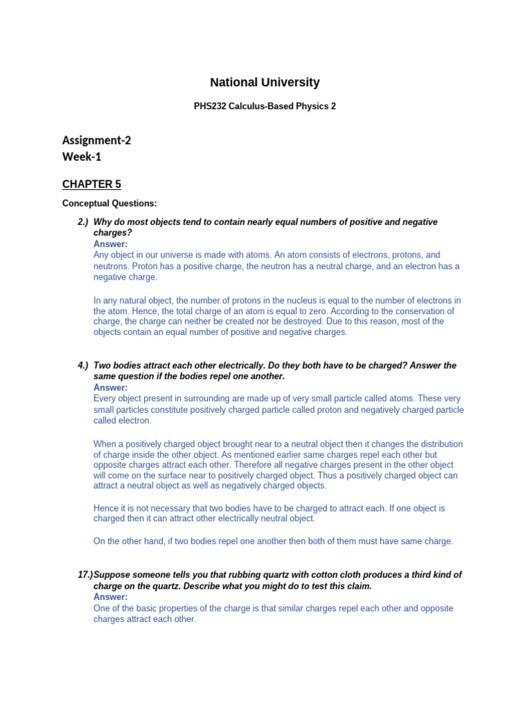 PHS232 - Assignment2 - Lesson2 | PDF