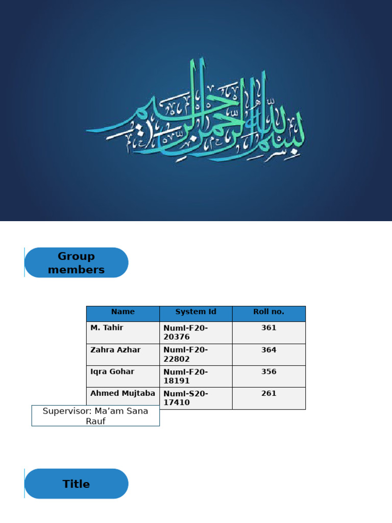 Synopsis Presentation Group 1 | PDF