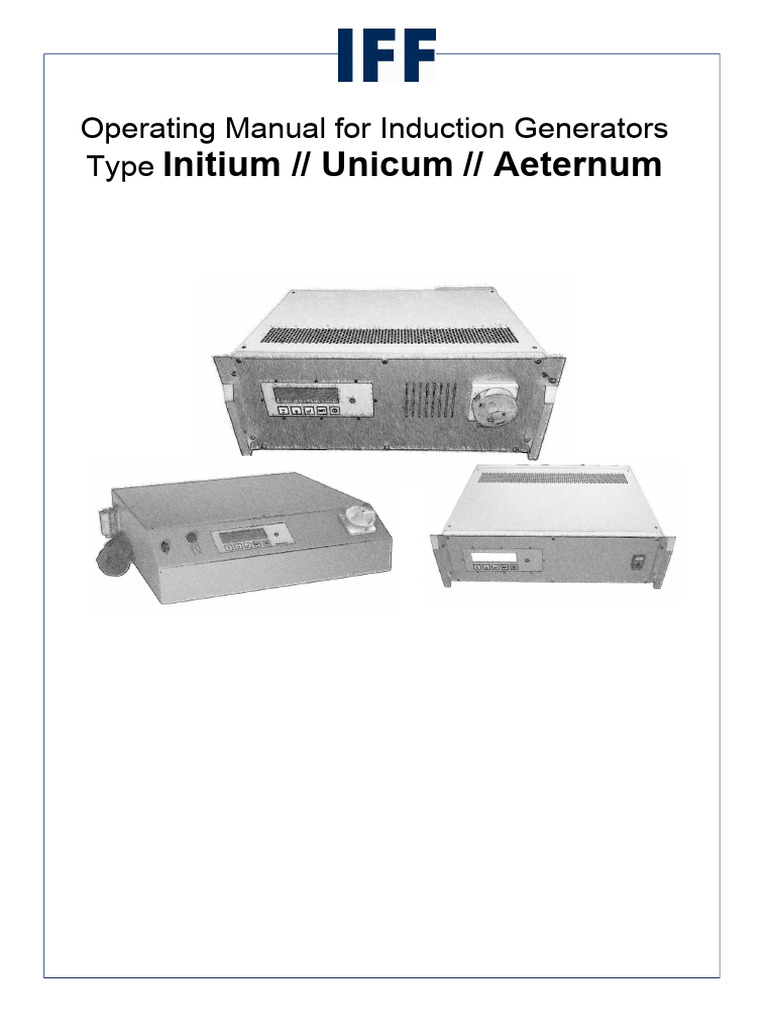 EDP 01.04.0005 - Manual - EN - (INITIUM - UNICUM - AETERNUM) | PDF