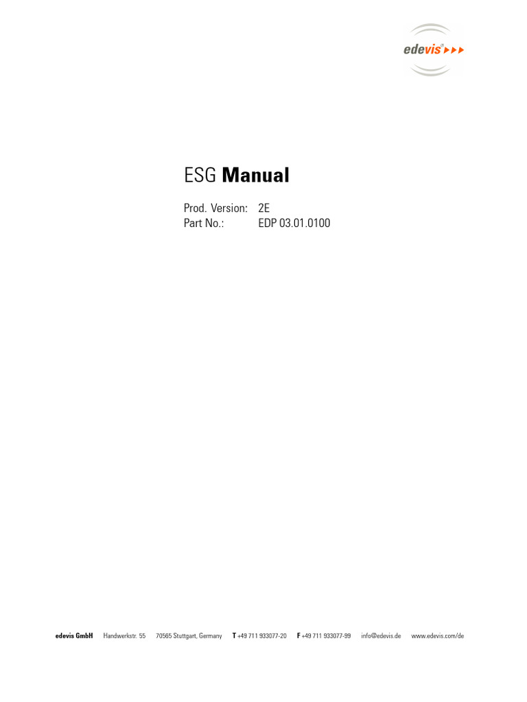 EDP 03.01.0100 - ESG - Signal - Generator - Manual | PDF