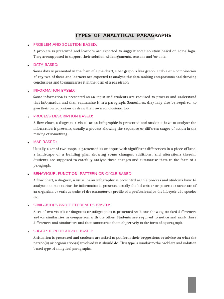 Analytical Paragraph X 2024 | PDF