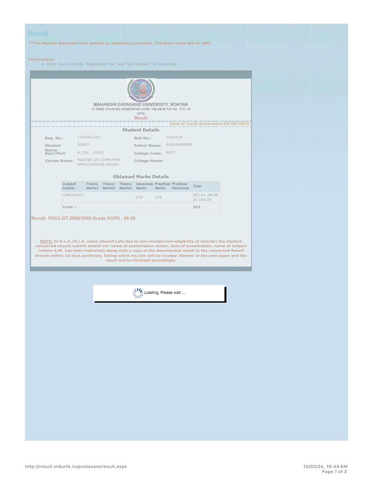 Maharshi Dayanand University, Rohtak | PDF