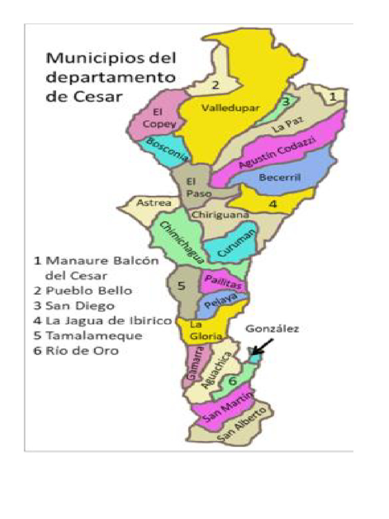 Mapa Del Cesar | PDF