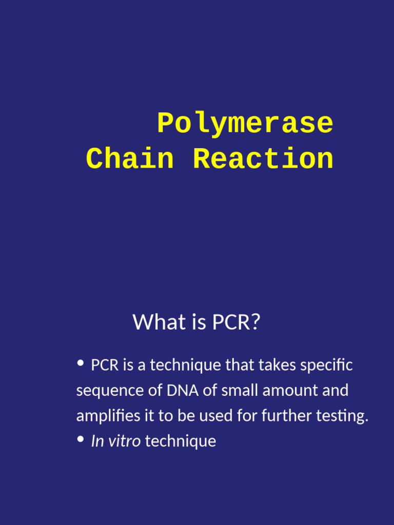 Final PCR | PDF