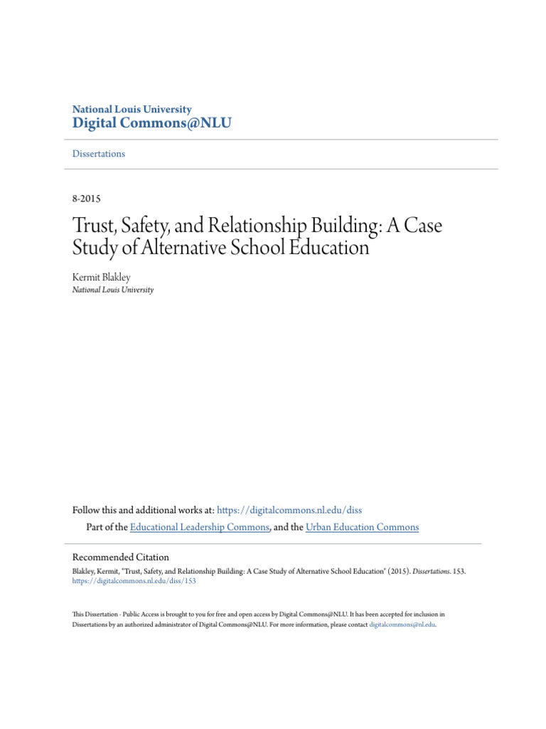 Trust Safety and Relationship Building_ A Case Study of Alterna | PDF ...