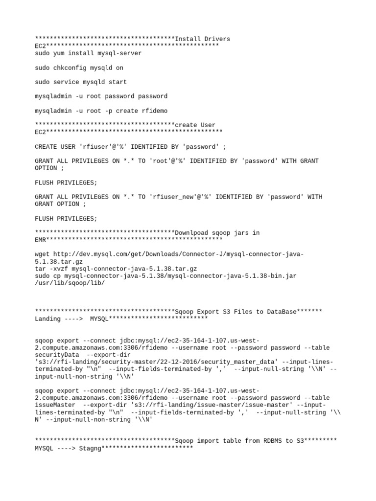 Sqoop Commands | PDF