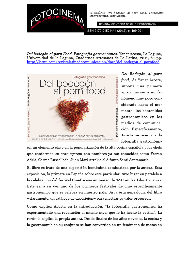Del Bodegon Al Porn Food Fotografia Gast | PDF