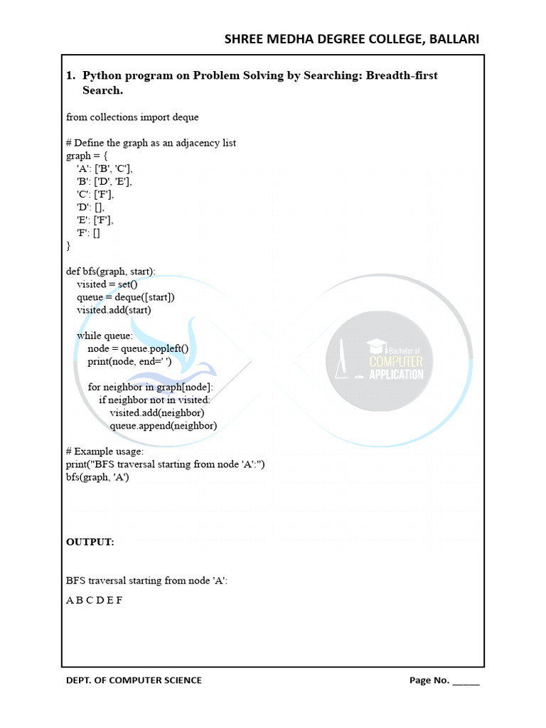 Artificial Intelligence Lab Record | PDF