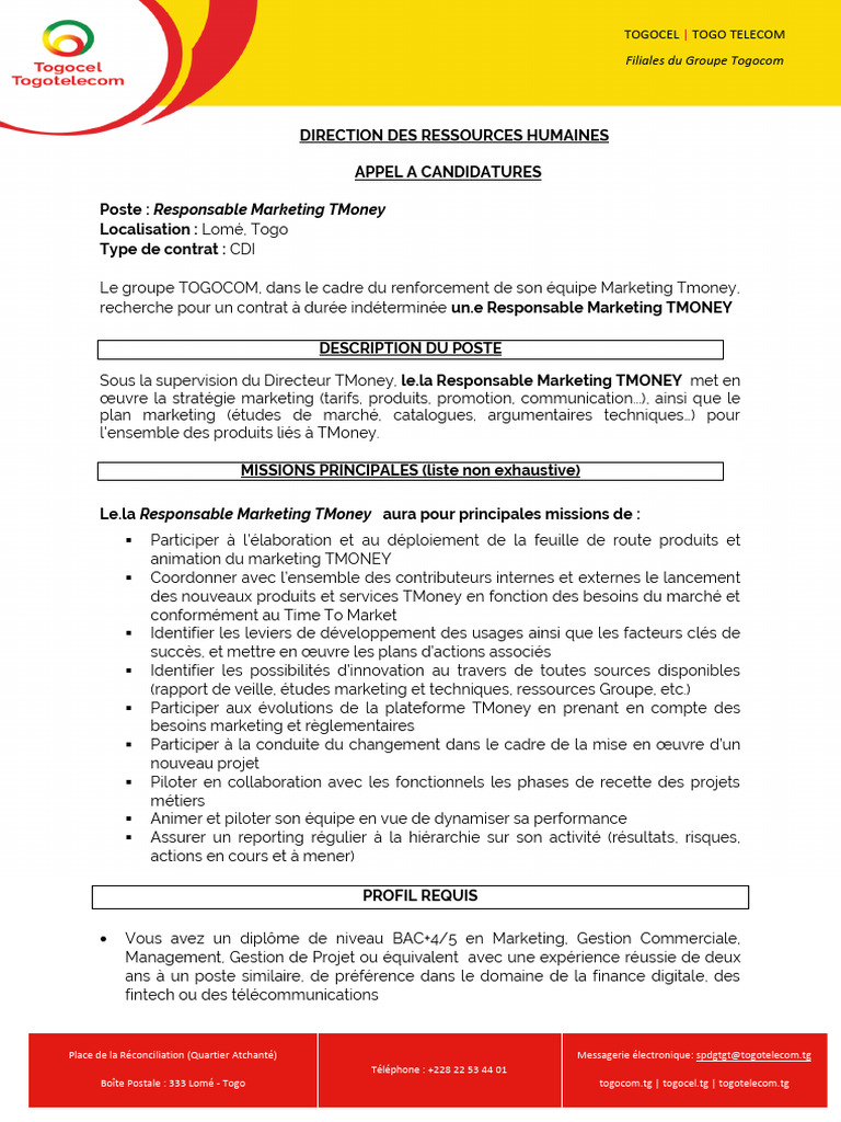 Togocom | PDF