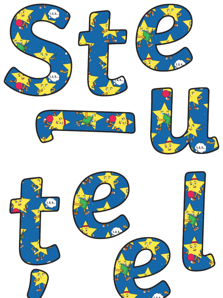 Stelutele Sarbatorite - Litere Decupabile | PDF