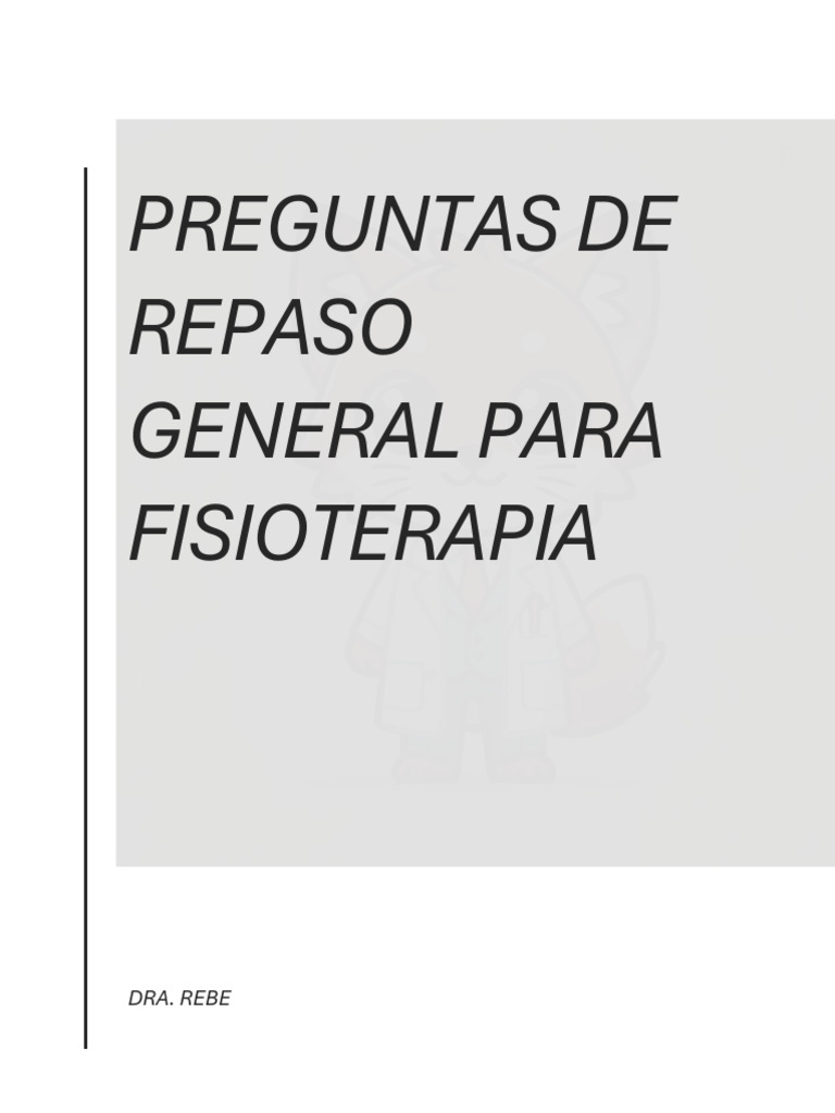 Preguntas Fisio 1 | PDF