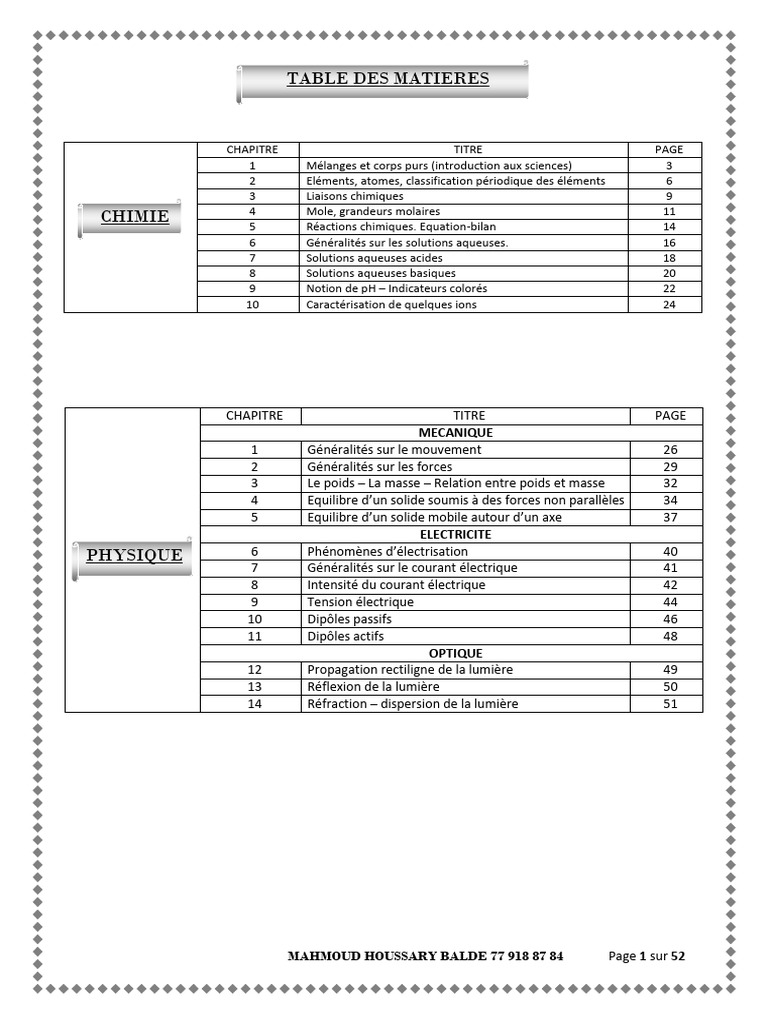 Fascicule PC Seconde S | PDF