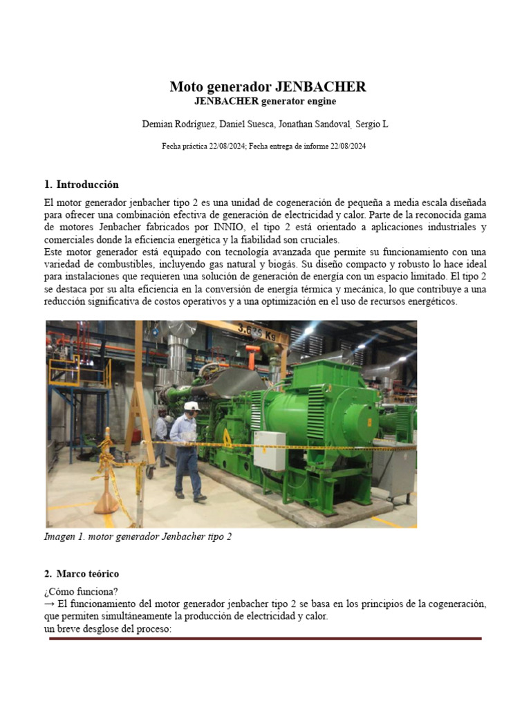 Motor Jenbacher | PDF