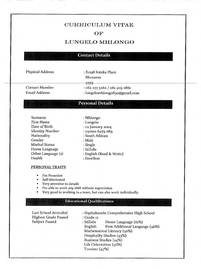 Lungelo Mhlongo | PDF