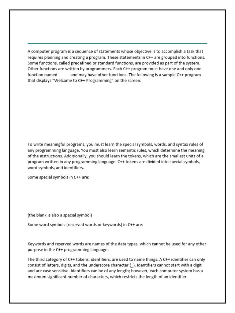 Lab_2_1_Identifying_Basic_Elements_of_a_CPP_Program | PDF Lab_2_1_Identifying_Basic_Elements_of_a_CPP_Program | PDF