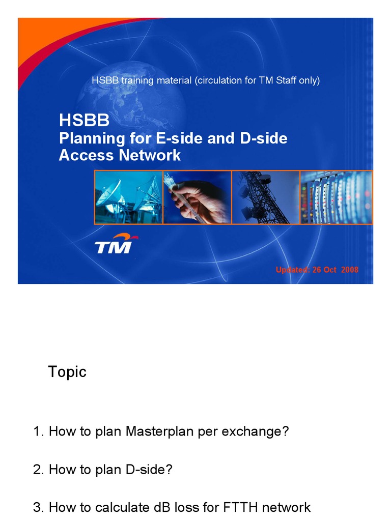 Master Plan Step | PDF | Fiber To The X | Telecommunications Equipment