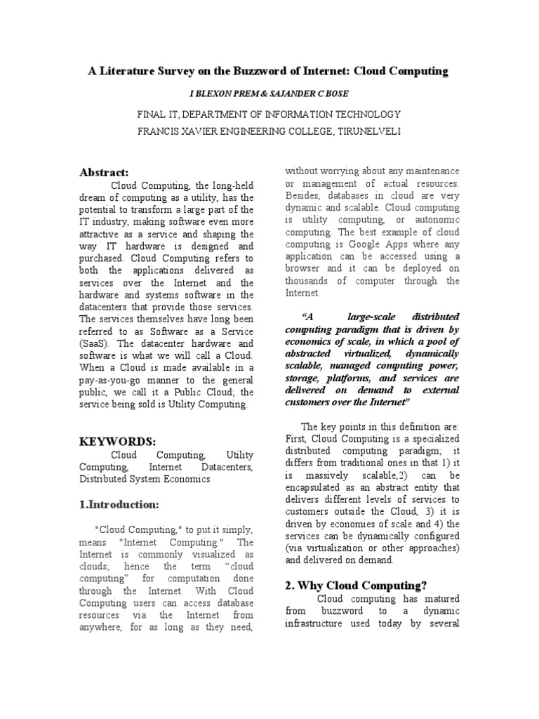 A Study of Cloud Computing Methodology | PDF | Software As A Service ...