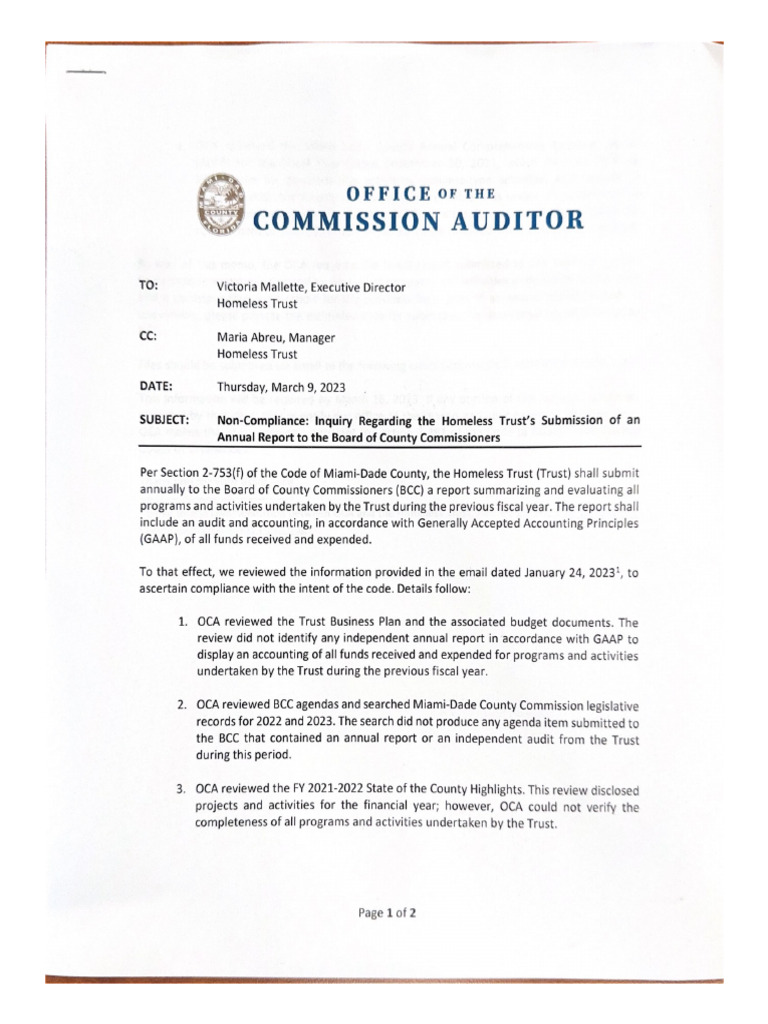 Commission Auditor | PDF