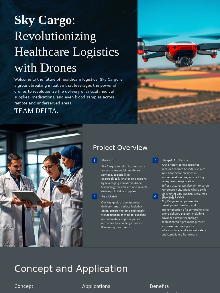 Sky Cargo Revolutionizing Healthcare Logistics With Drones | PDF