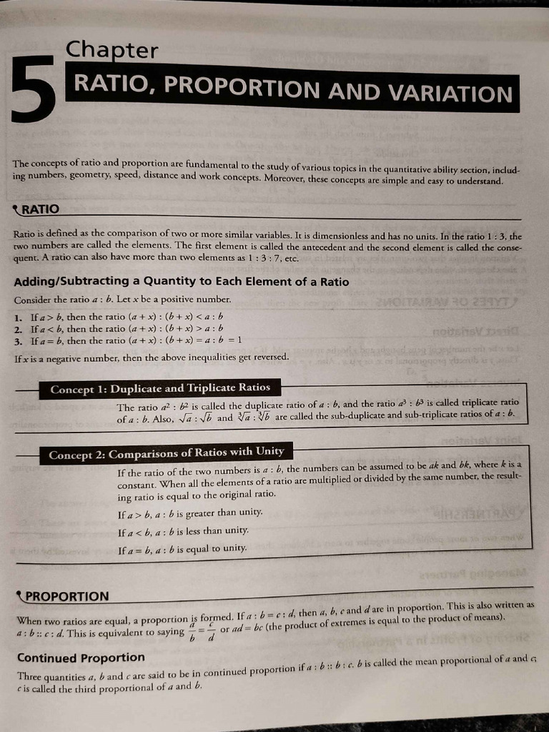 Ratio, Proportion and Variation | PDF