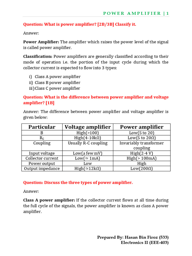 Power Amplifier | PDF