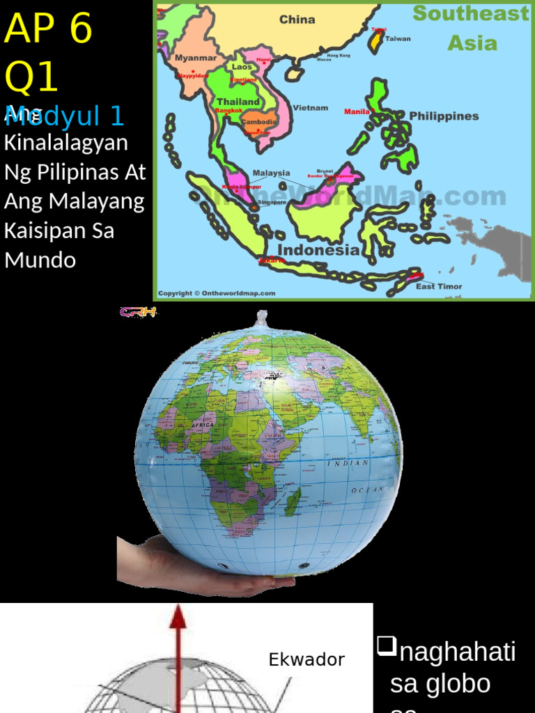 Araling Panlipunan 6 Mapa at Globo | PDF