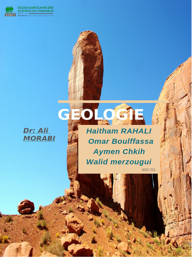 Geologie: Haitham RAHALI Omar Boulffassa Aymen Chkih Walid Merzougui | PDF