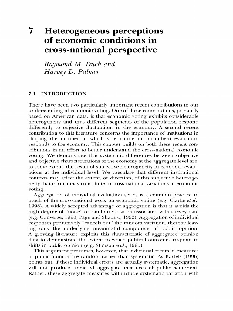 Heterogeneous Perceptions of Economic Conditions in Cross-National ...