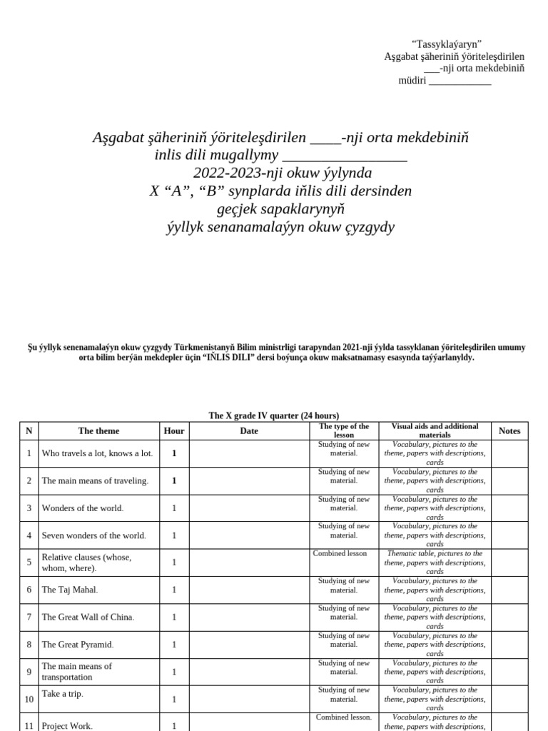 10 Grade Plan IV (3) Maks 7y | PDF