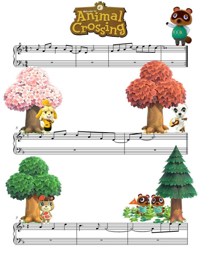 Animal Crossing Piano For Children | PDF