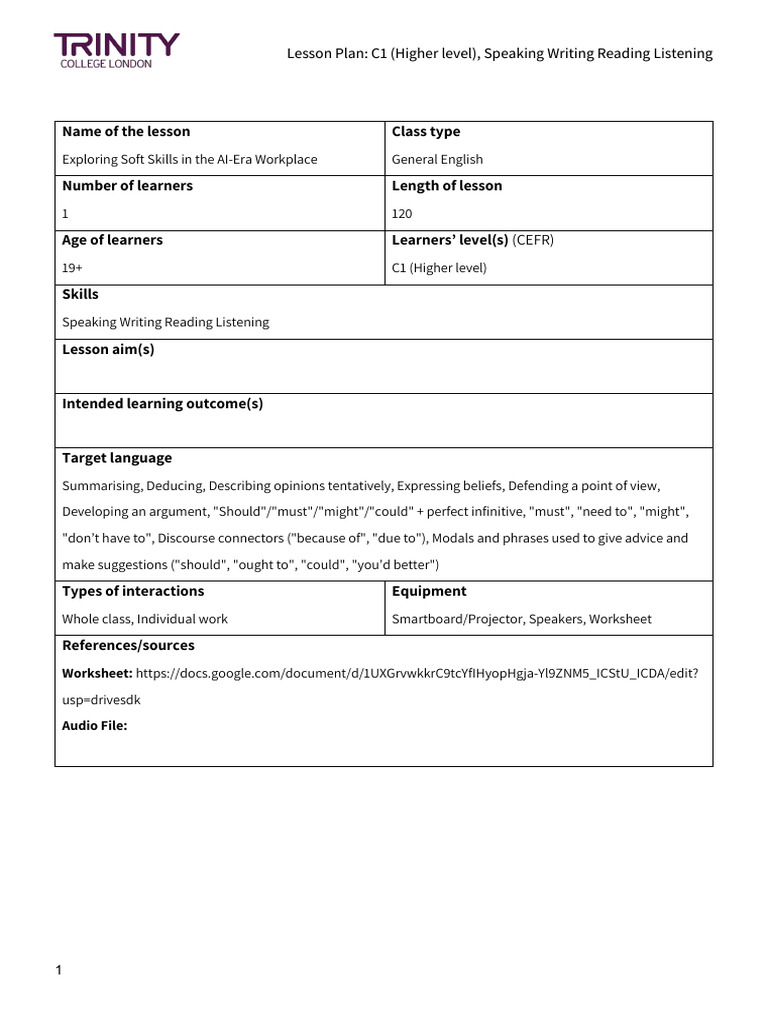 Exploring Soft Skills in The AI-Era Workplace | PDF | Reading ...
