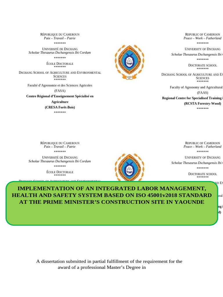 ISO 45001 PM Thesis 2024 ABOMO Part | PDF
