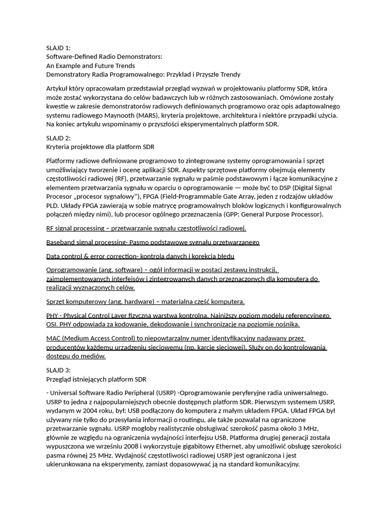 SDR | PDF | Software Defined Radio | Electrical Engineering